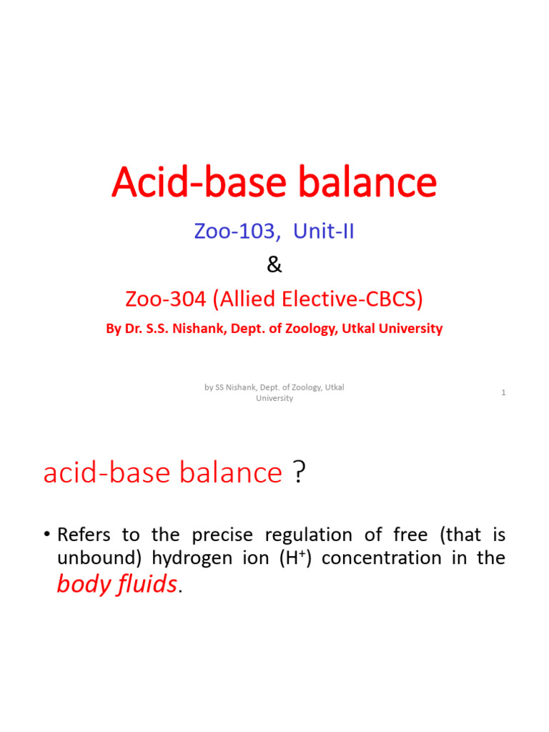 Acid-base-balance | PDF | Buffer Solution | Ph