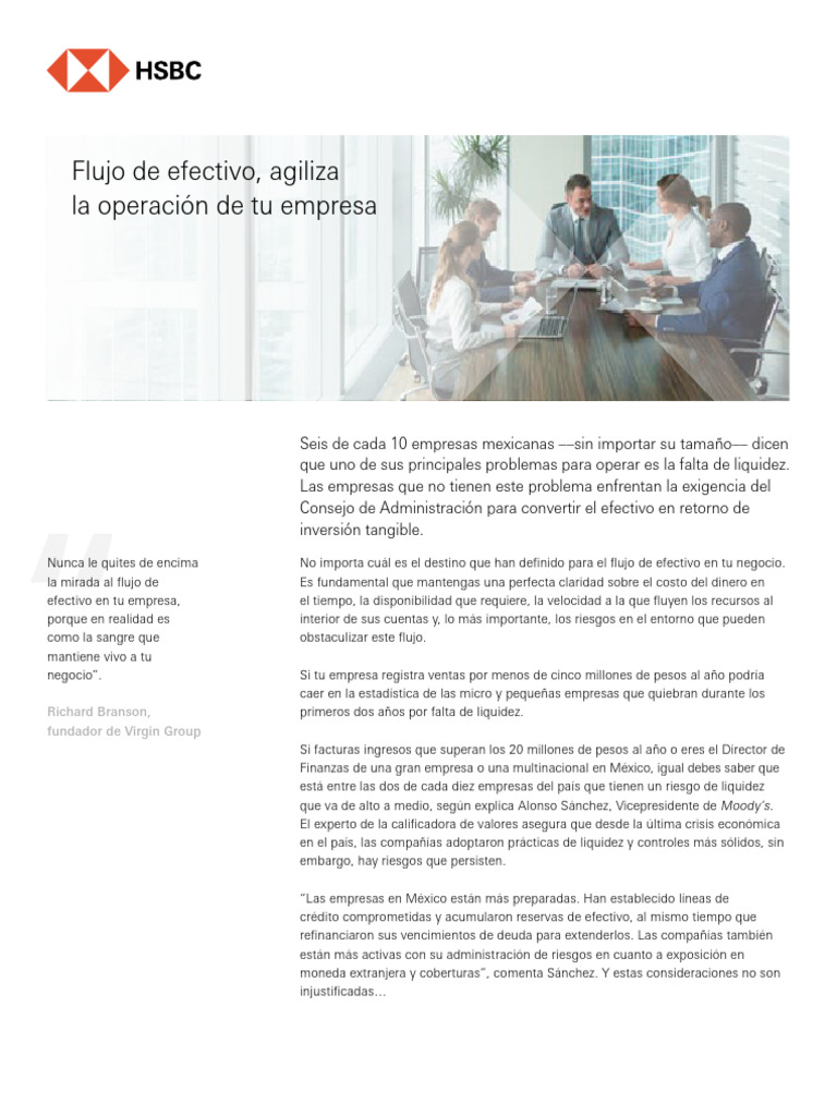 HSBC - CashFlow Act - 07 04 21 | PDF | Pequeñas y medianas empresas | Deuda