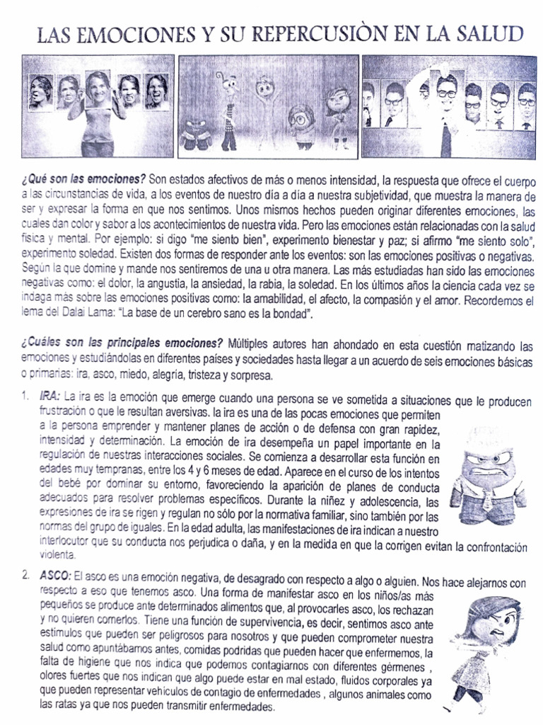 Emociones | PDF | Las emociones | Asco