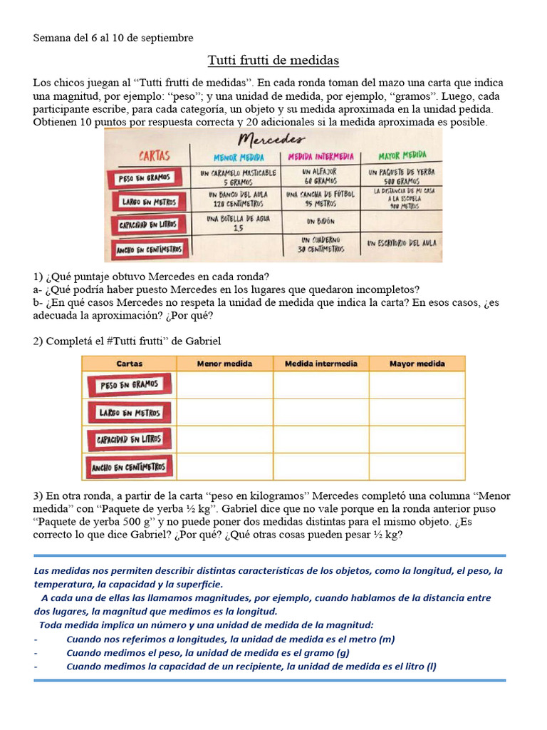 Secuencia de medidas | PDF | Kilogramo | Metrología
