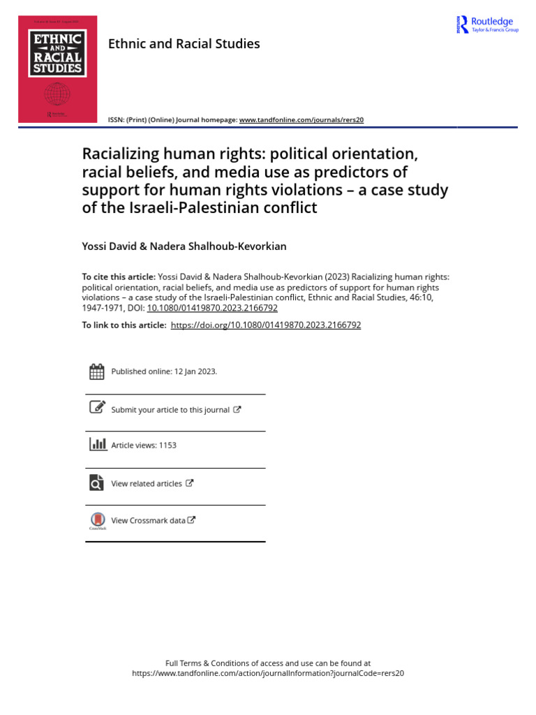 Racializing Human Rights Political Orientation Racial Beliefs and Media ...