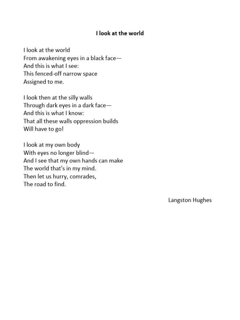 I I Look at The World L Hughes | PDF