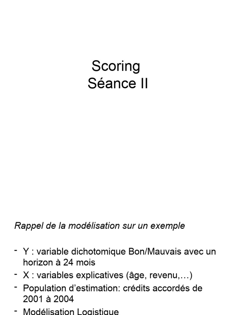 Scoring Séance II | PDF