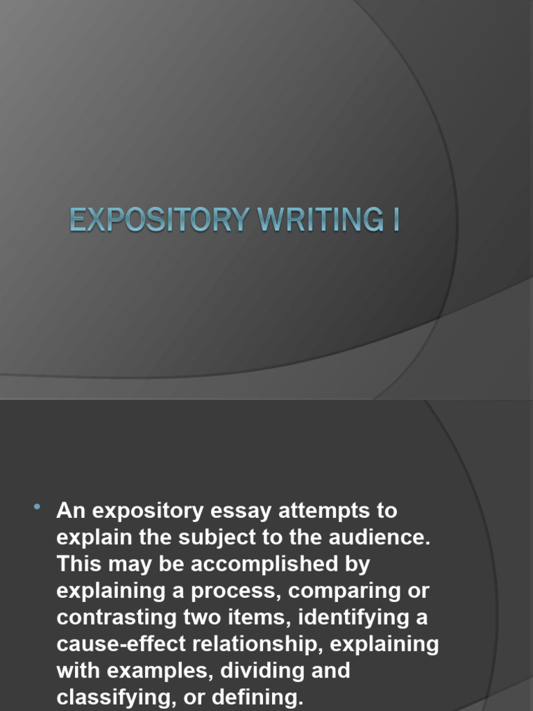 WEEK 3 Expository I | PDF | Essays | Human Communication