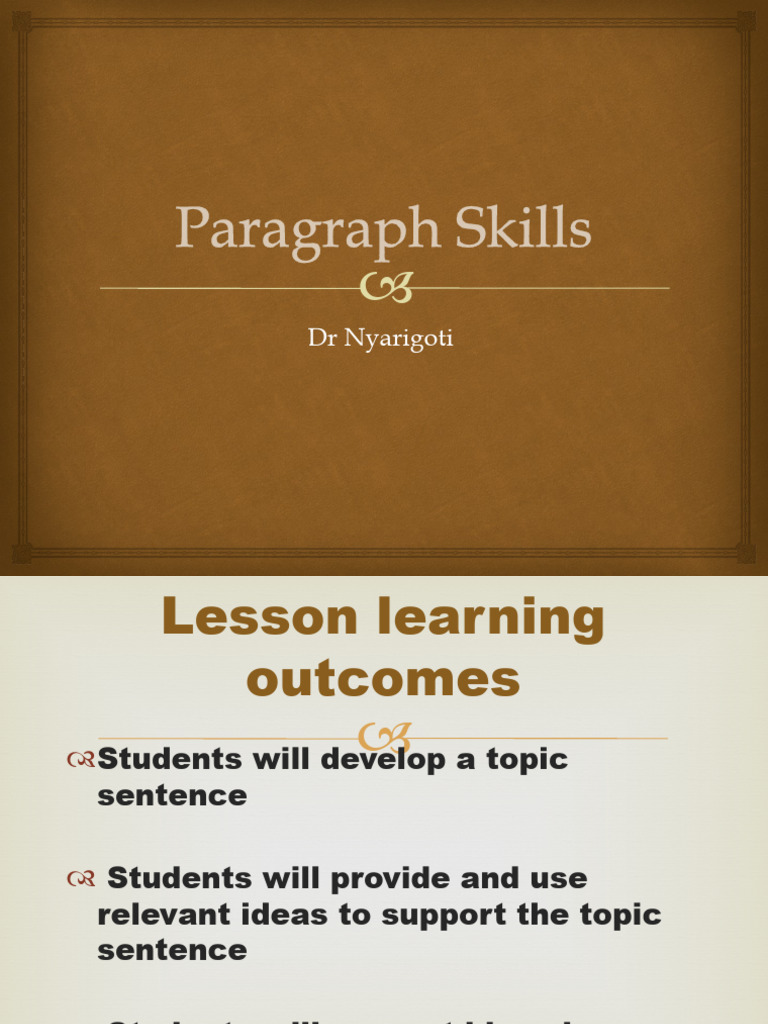 WEEK 5 Paragraph Development - F2 | Download Free PDF | Essays | Paragraph