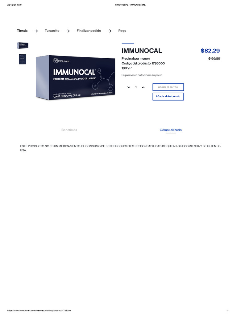 IMMUNOCAL - Immunotec Inc | PDF