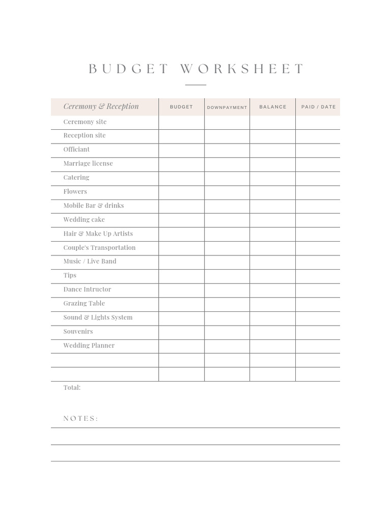 Simple Wedding Planning Worksheet Checklist_20240220_125357_0000 | PDF ...