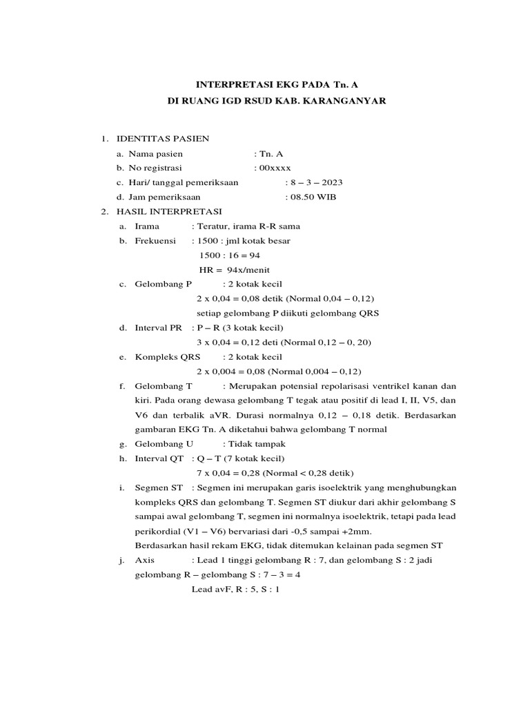 Interpretasi Ekg | PDF