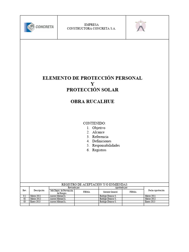 EPP y Protección Solar en Obra Rucalhue | PDF | Protector solar