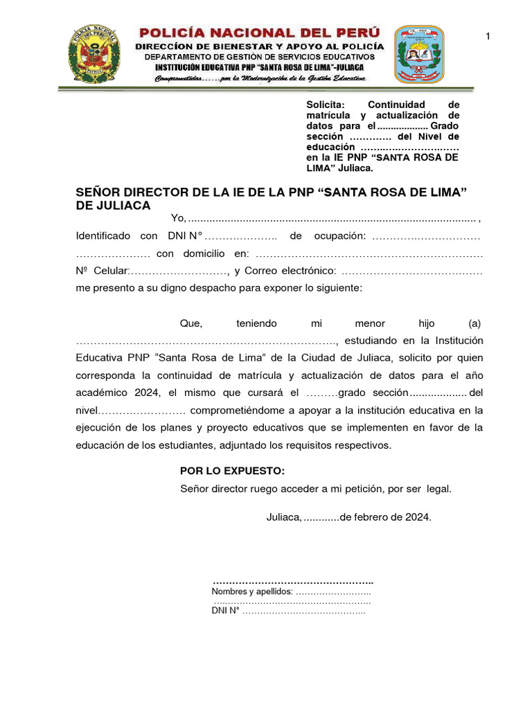 Formatos Ratificacion 2024 2-5 Prim-Sec Con Numero Orden Corregido | PDF | Documento de ...