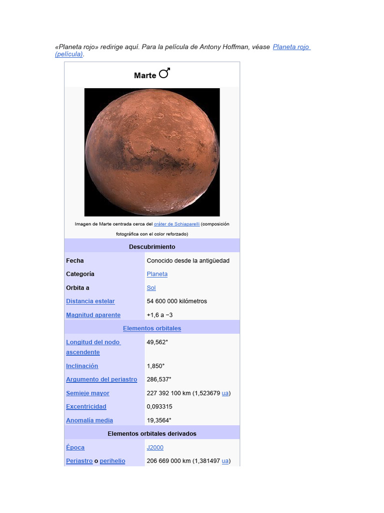 Marte | PDF | Marte | Sistema solar
