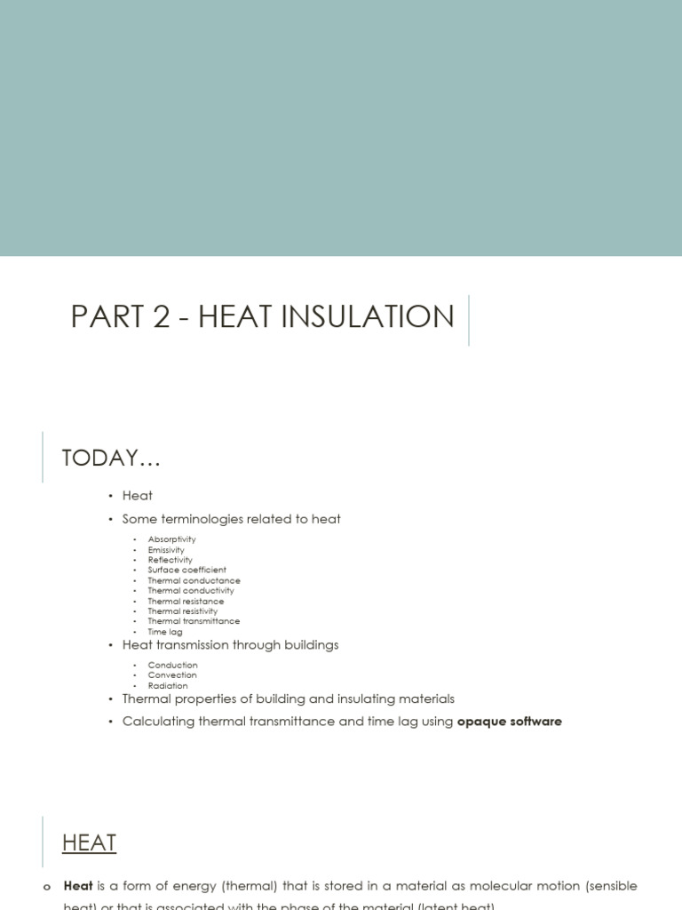 Part 2 - Heat Insulation | Download Free PDF | Building Insulation ...