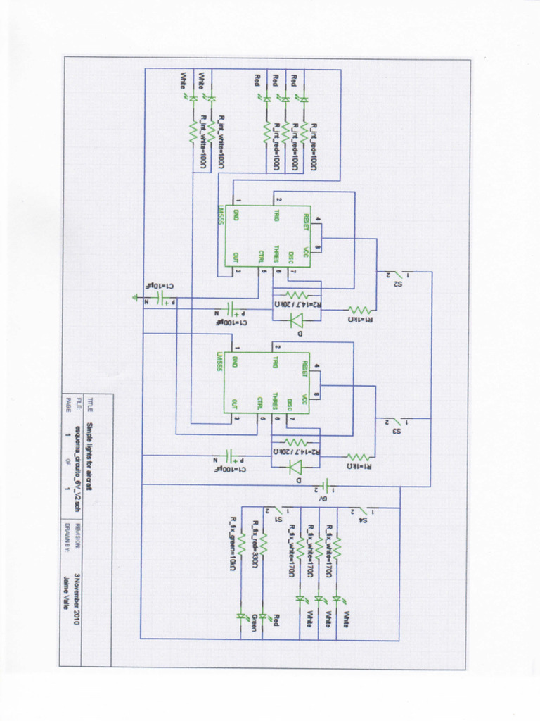 LED Lights Circuit Diagram (Boeing) | PDF