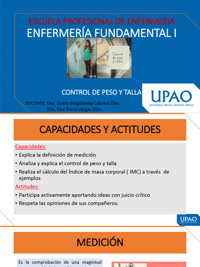 Control de Peso y Talla en Enfermería | PDF | Índice de masa corporal ...