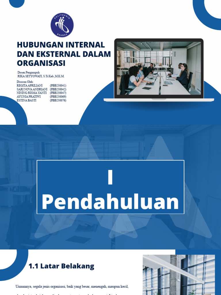 Hubungan Internal Dan Eksternal Dalam Organisasi | PDF