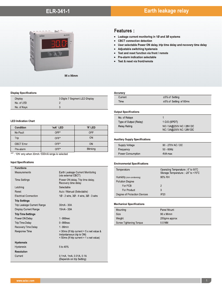 ELR-341 Datasheet | PDF