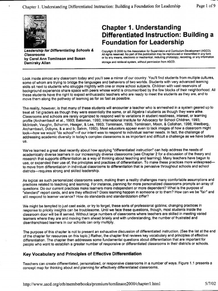 Understanding Differentiated Instruction | PDF