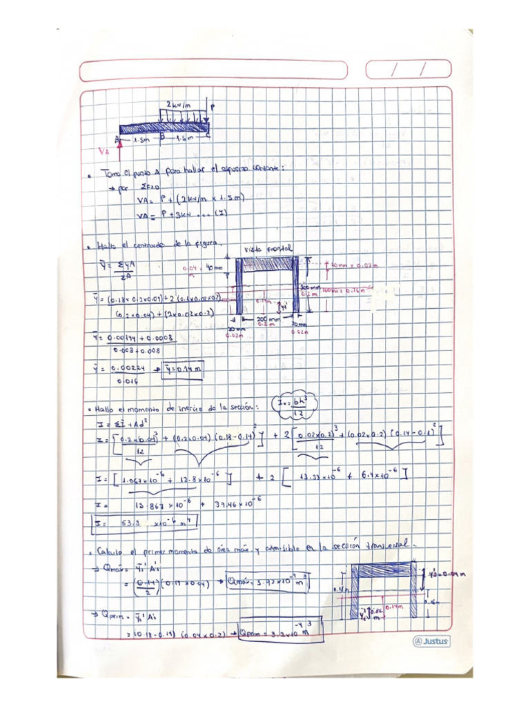 Ejercicio Resistencia de materiales | PDF
