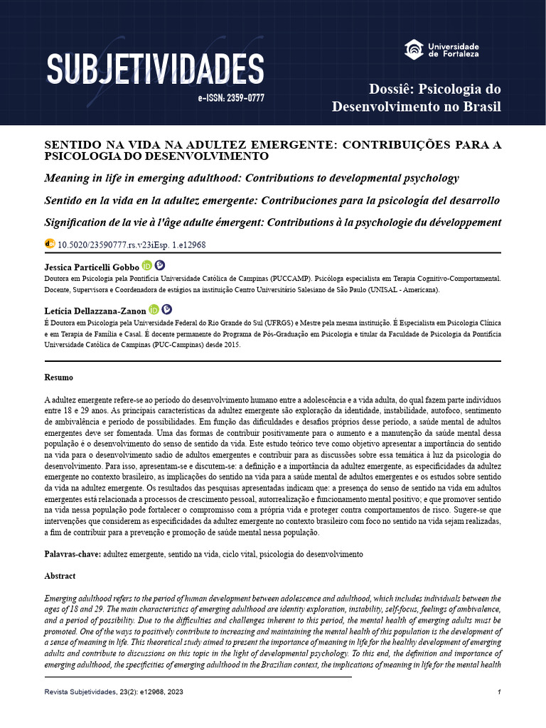 VF PORT CC Digramado | PDF | Vida | Adolescência