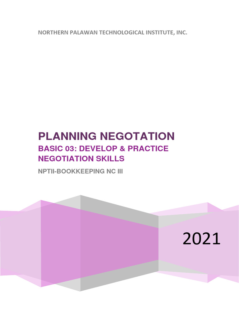 B3 Develop and Practice Negotiation Skills T2 | PDF | Negotiation | Empathy
