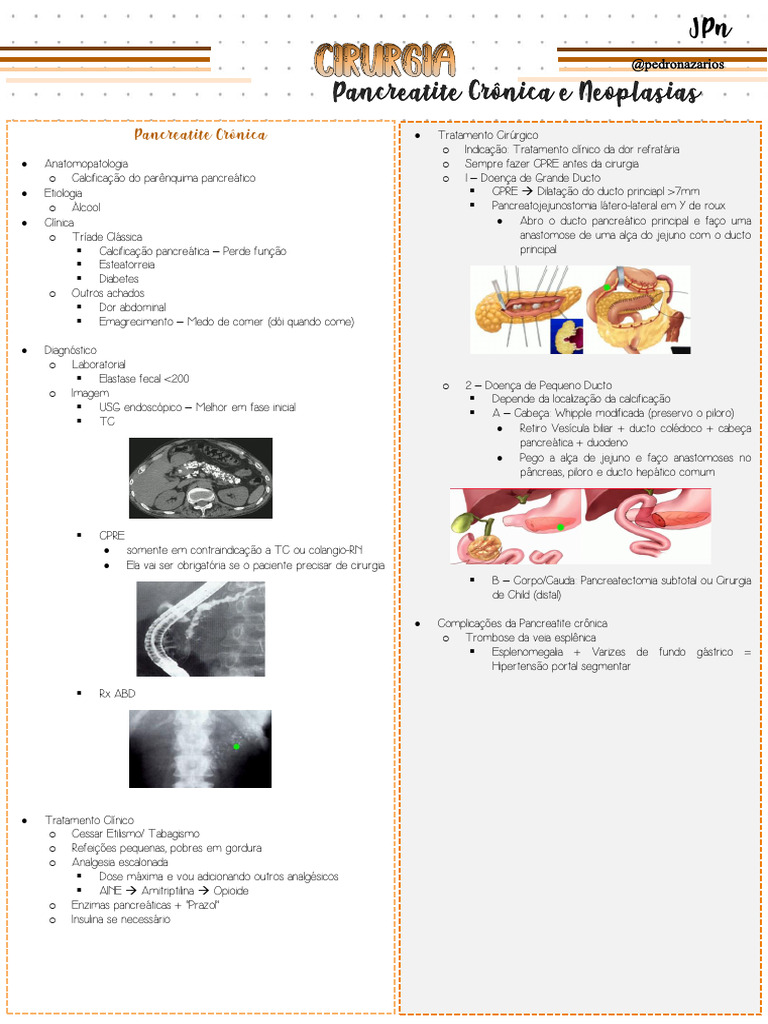 Cirurgia 2 - Pancreatite Crônica e Cancer de Pancreas | PDF | Câncer de ...