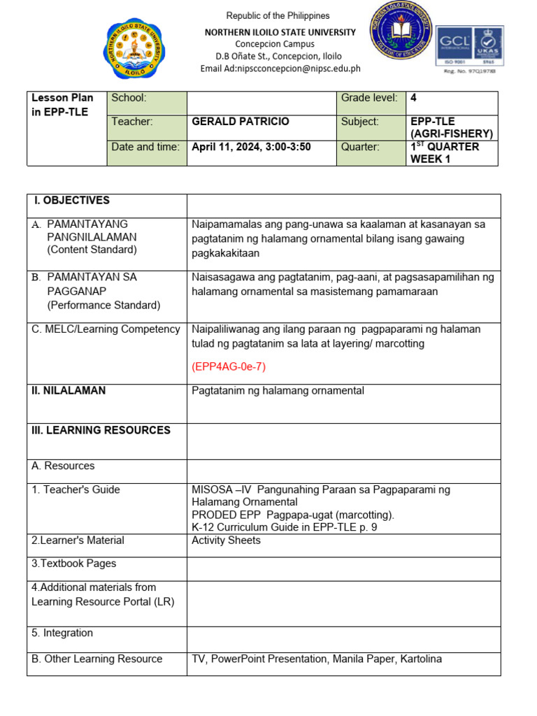 Patricio EPP LP2 | Download Free PDF | Human Communication | Education Theory
