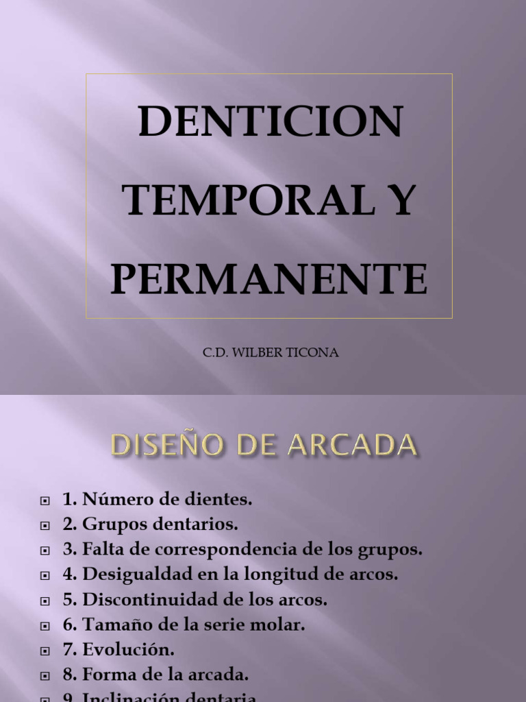 Diente Permanentes y Temporales | PDF | Anatomia dental | Odontología