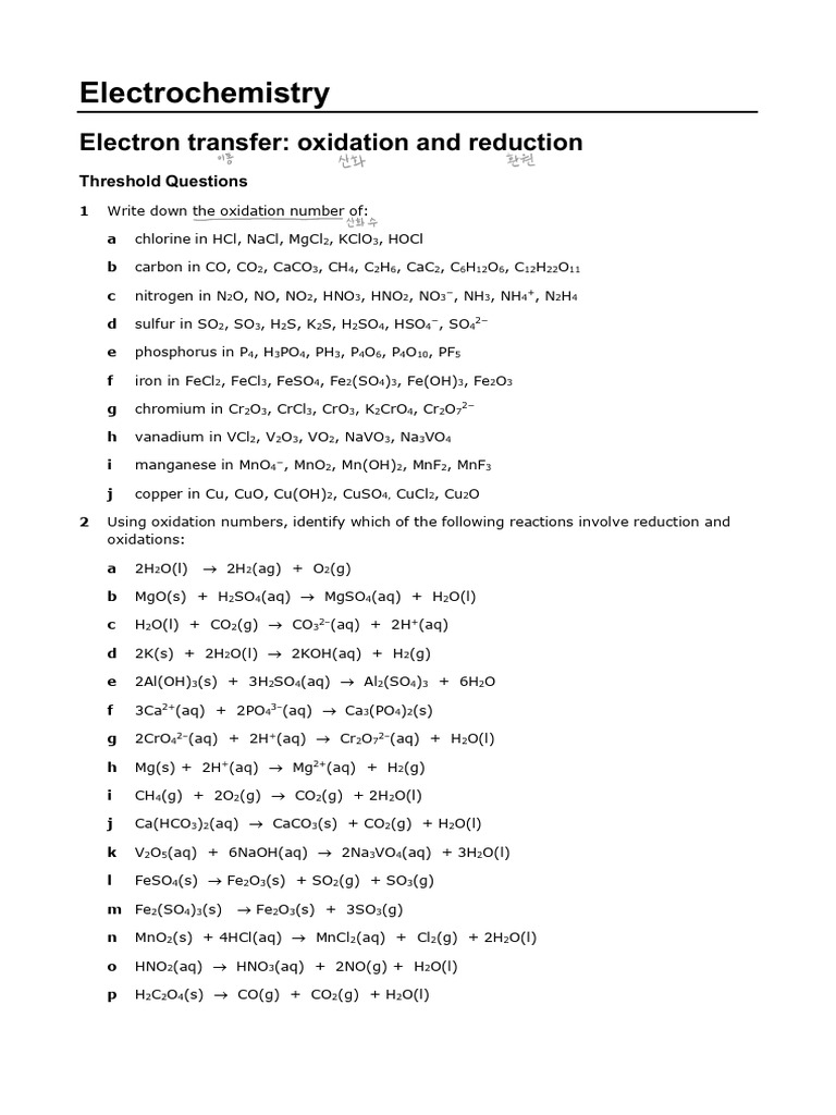 Electrochemistry 232 | PDF | Anode | Redox