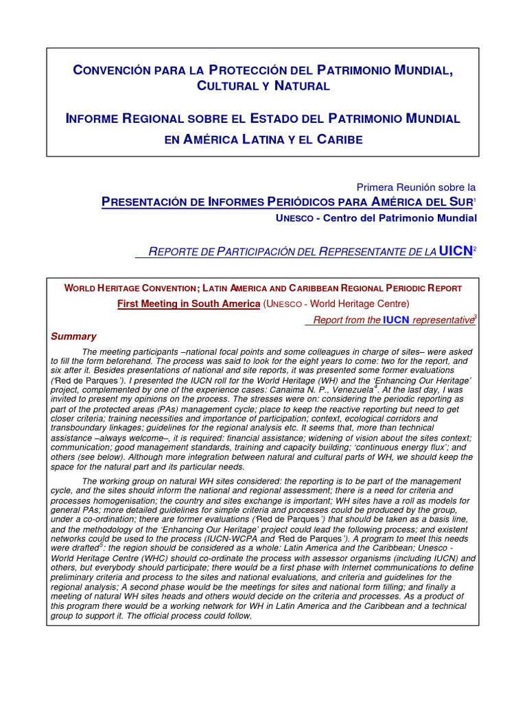 Patrimonio Mundial en Am Latina y Caribe | PDF | Patrimonio de la ...