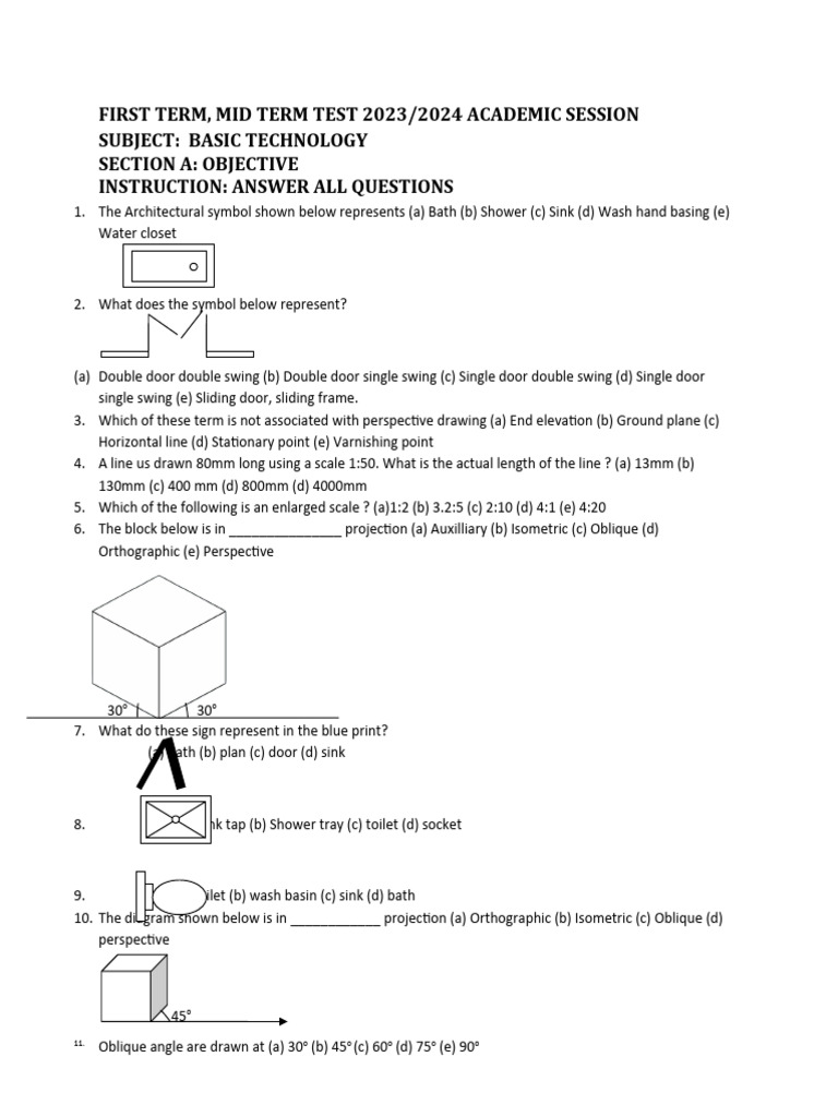 basi tech jss3 exam | PDF | Projective Geometry | Classical Geometry