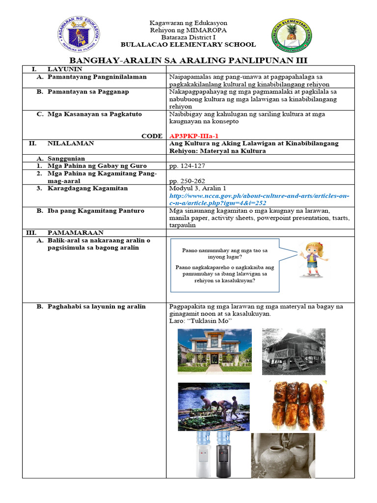 COT AP Materyal Na Kultura 1 | PDF
