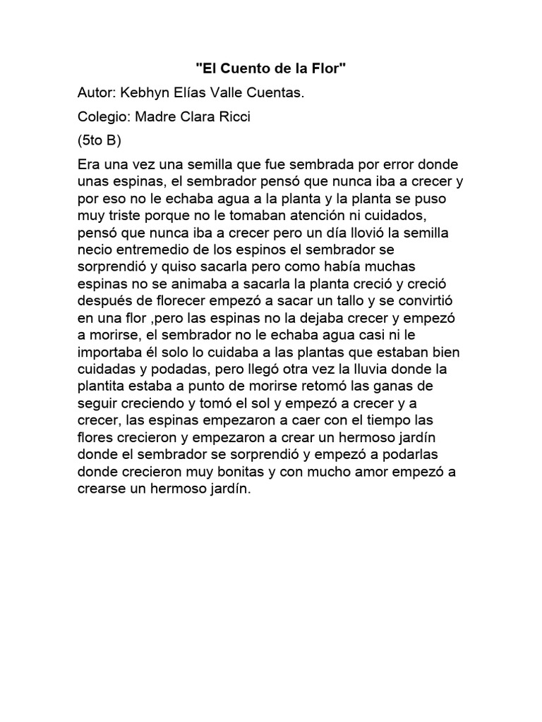 El Cuento de la Flor | PDF
