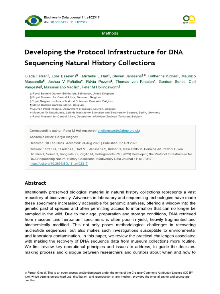 Developing The Protocol Infrastructure For DNA Seq | PDF | Dna Sequencing | Dna