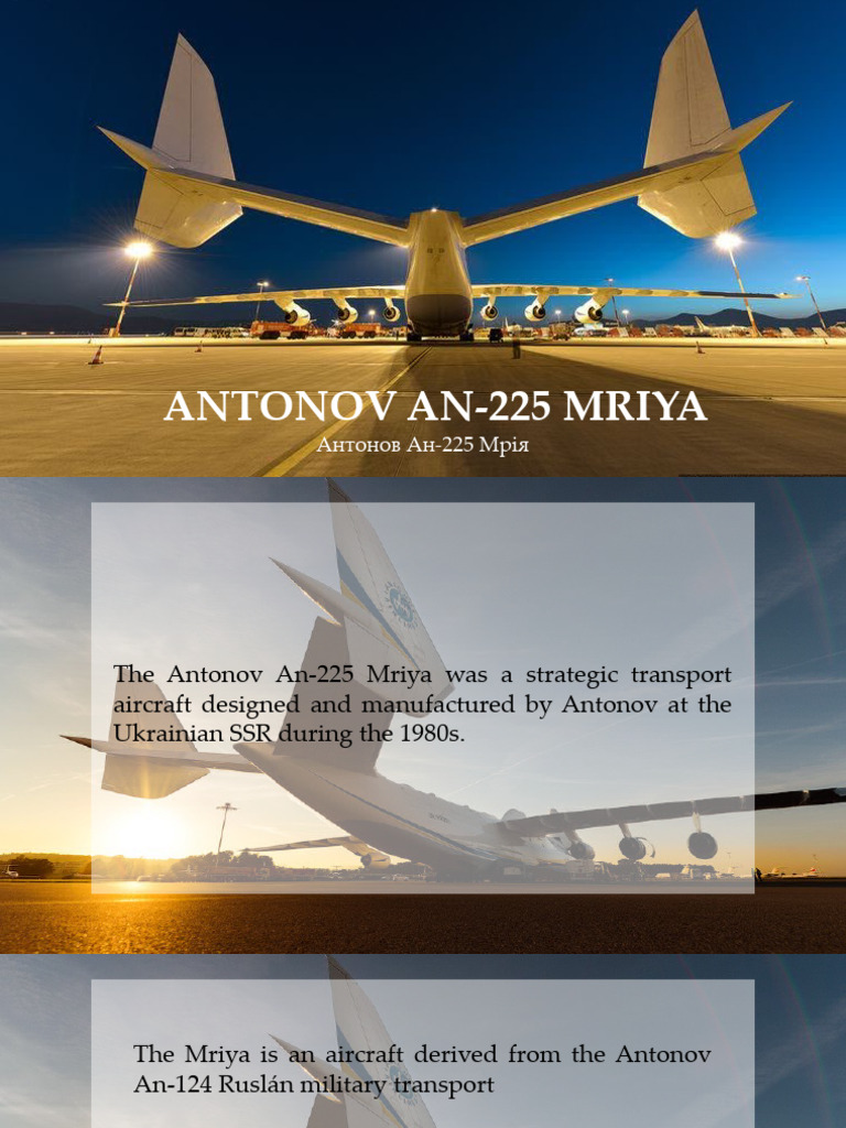 Antonov An-225 Mriya Overview | PDF