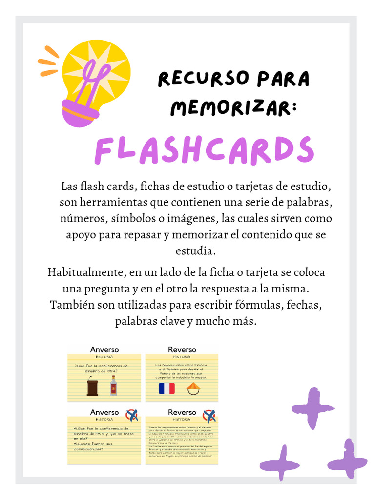 Tecnicas de Estudio FLASH CARD | PDF