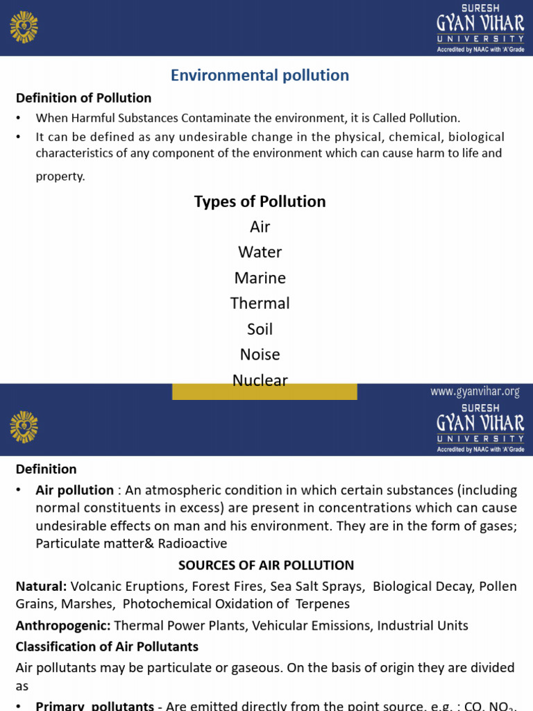 Environmental Pollution | PDF | Water Pollution | Air Pollution