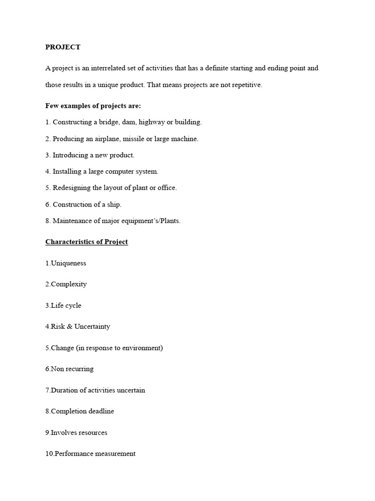 Project Management Note Basic Terms | PDF | Project Management