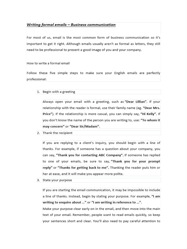 Business email | PDF