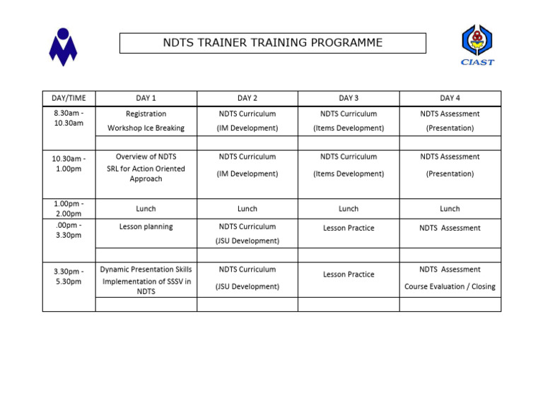 Jadual Trainer SLDN 2023 - 4 Hari Solid - Ekursus | PDF