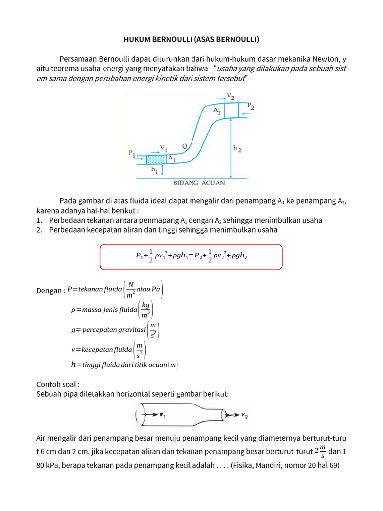 Materi Hukum Bernoulli | PDF