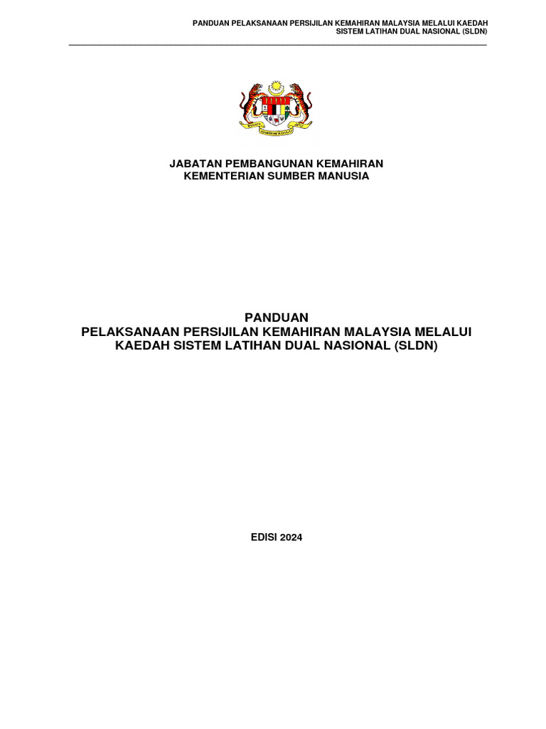 Panduan Pelaksanaan SLDN Edisi 2024 (Kuatkuasa 15 Feb 2024) | PDF