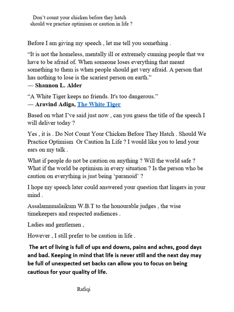 Rafiqi's Public Speaking | PDF