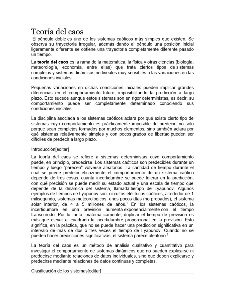 Teoría Del Caos | PDF | Teoría del caos | Atractor