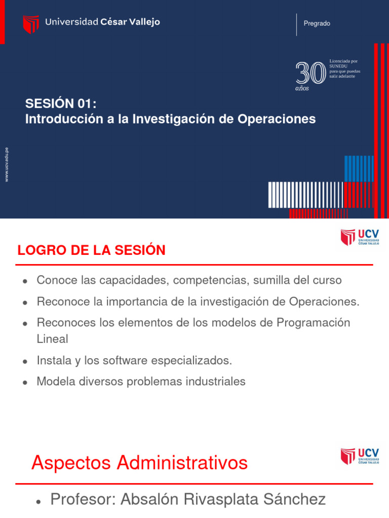 S01 - Introducción A La Investigación de Operaciones - 2023-1 | PDF | La investigación de ...