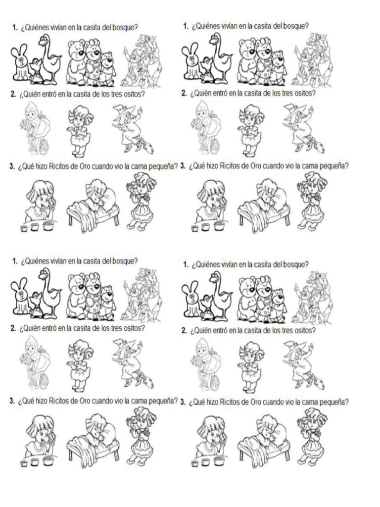 Actividad de Ricitos Adaptada | PDF