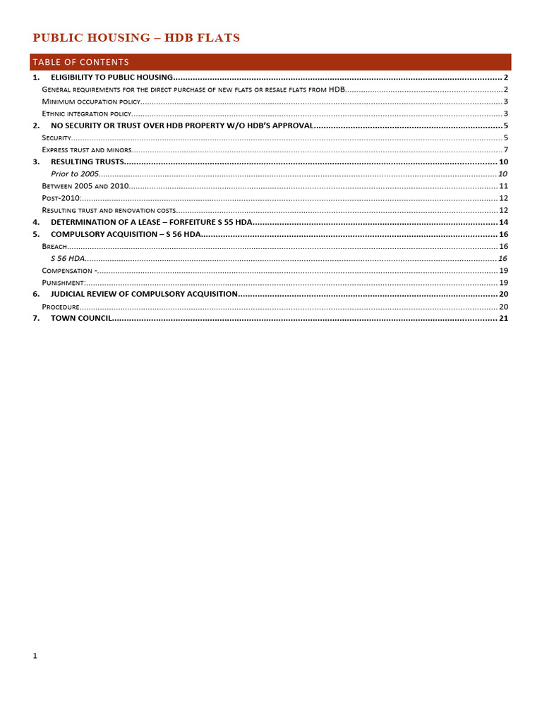 HDB Flats Eligibility and Policies Guide | PDF | Will And Testament | Lease