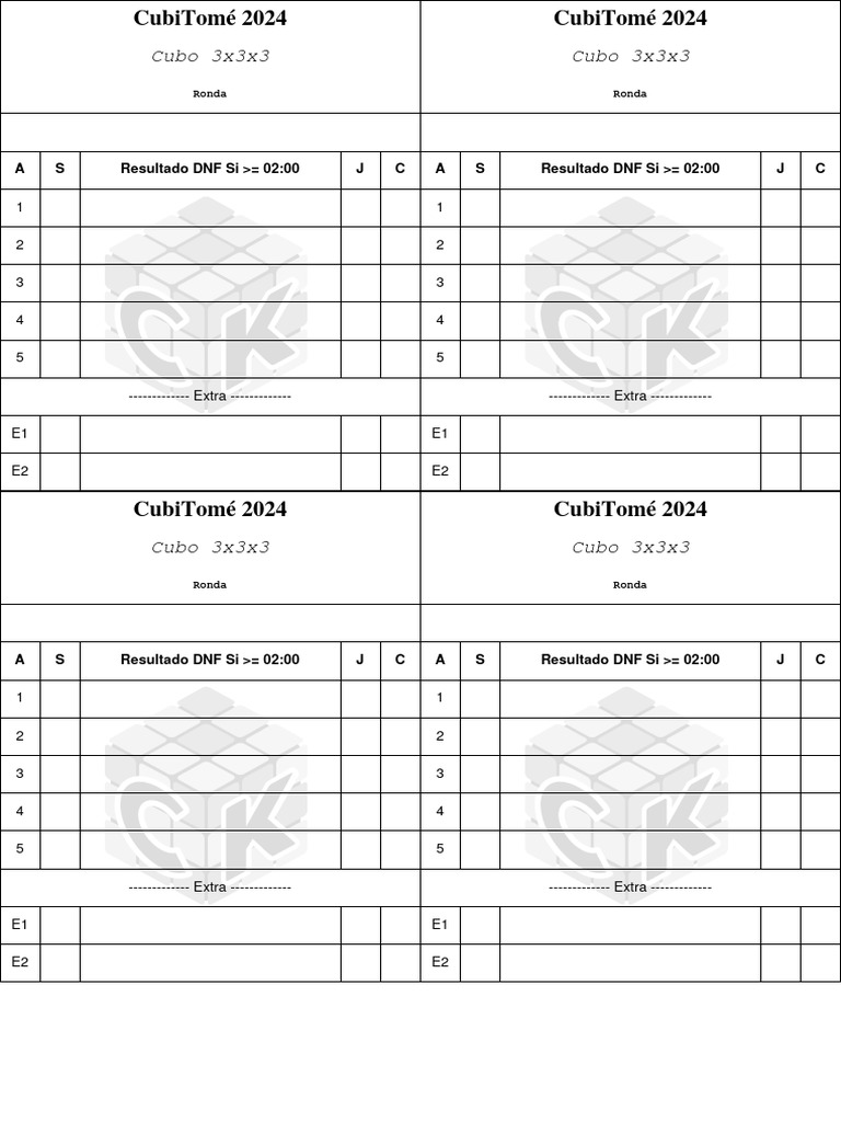 Empty-ScoreCard-CubiTomé 2024 | PDF