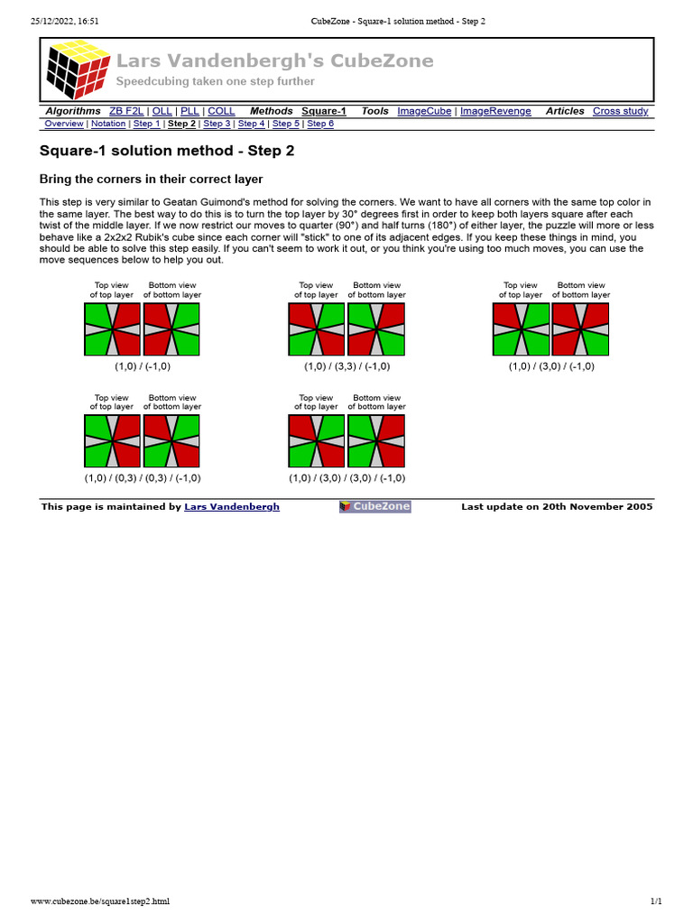 Square-1 Solution: Step 2 Guide | PDF