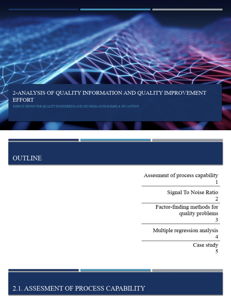 2-Analysis of Quality Information and Quality Improvement Effort | PDF