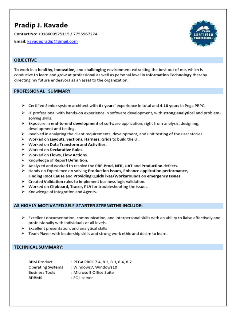 Pradip Resume Feb 24 | PDF | Unit Testing | Software Bug